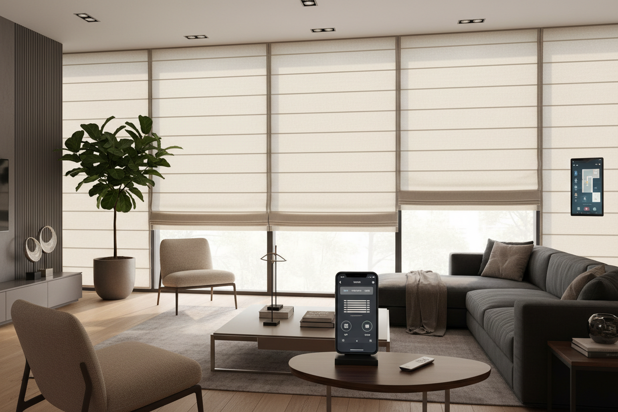 A Complete Guide to Motorized Roman Shades and Smart Window Styling ...