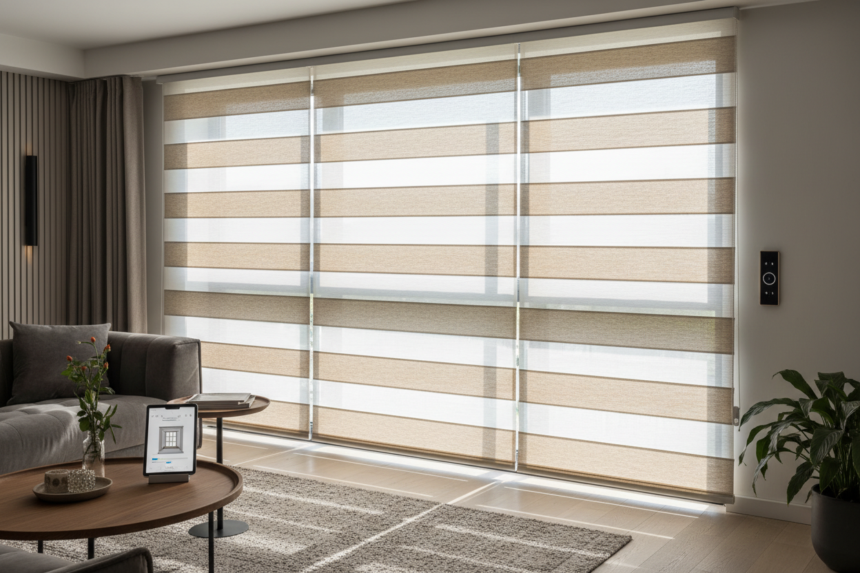 Ultimate Privacy Control: Smart Top Down Bottom Up Zebra Shades – Weffort