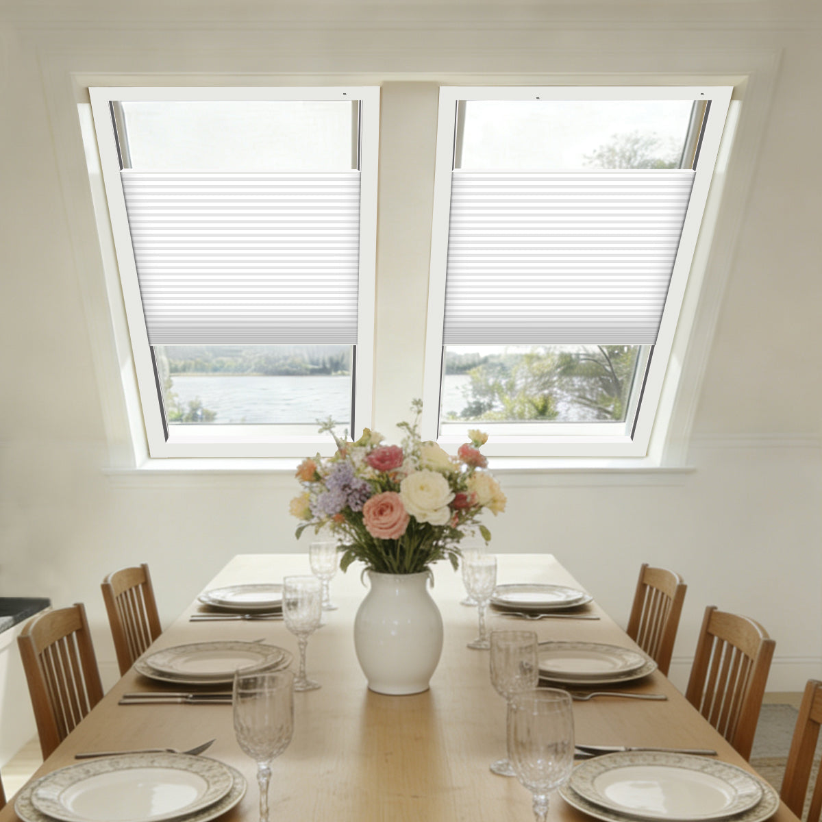 Motorized Light Filtering TDBU Skylight Cellular Shades – Weffort