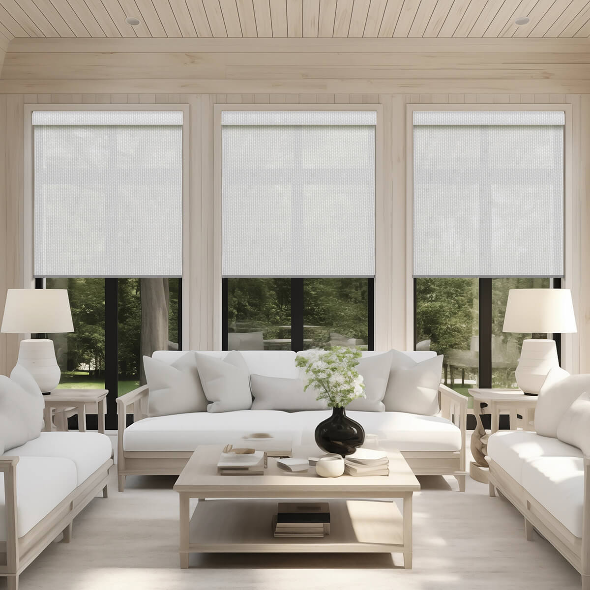 Motorized Dual Shades - Custom Size Dual Layer Roller Blinds – Weffort